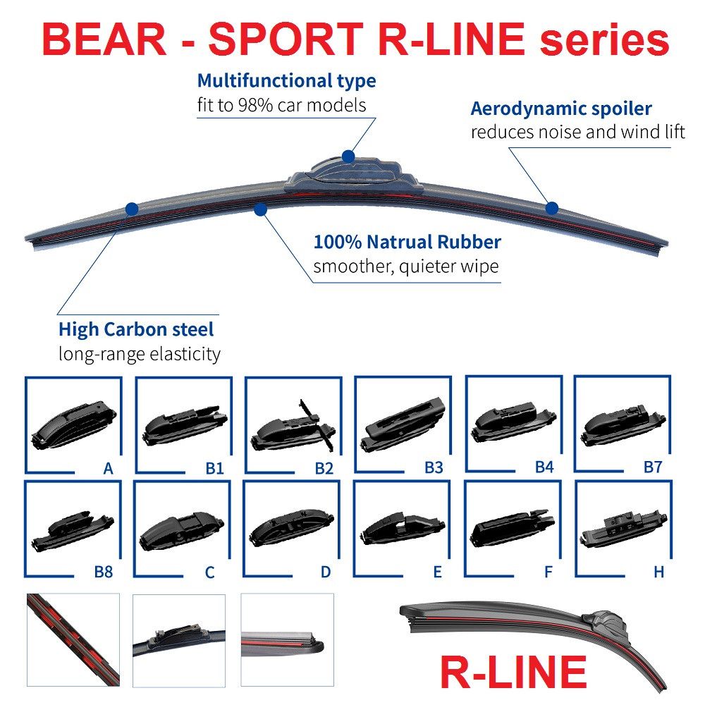 25inch/630mm AUTO BRISAČ BEAR SPORT R-LINE cena Beograd Novi Beograd Zemun