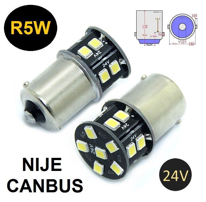 LED SIJALICE R5W BA15S 1156 - 24V cena Beograd Novi Beograd Zemun
